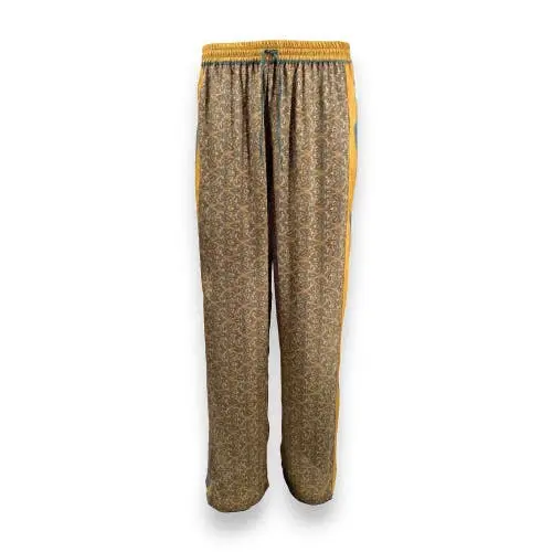 MONZLAPUR Paisley Motif Pant With Stripe - Mustard