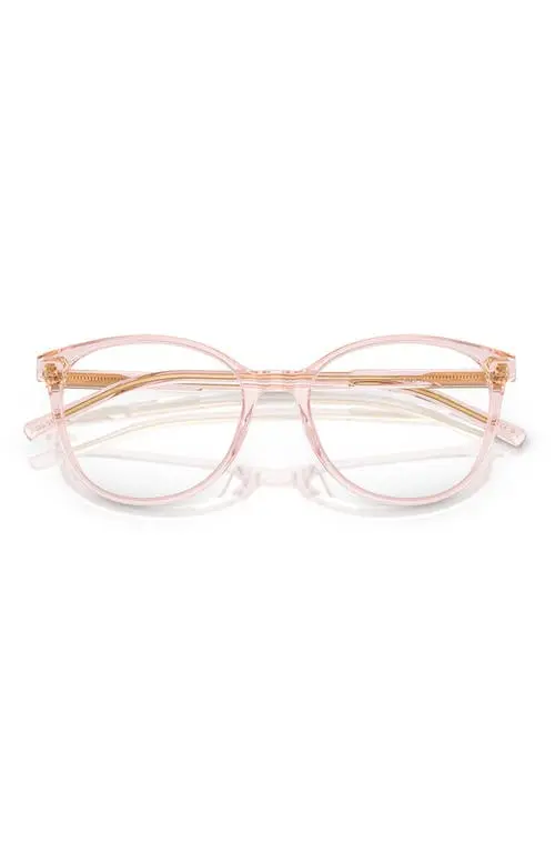 Dolce & Gabbana 54mm Butterfly Optical Glasses - Transparent Rose/demo Lens