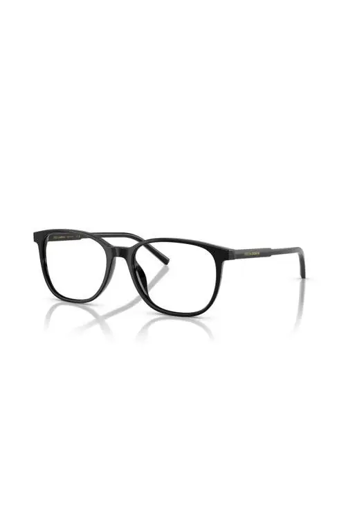 Dolce & Gabbana 53mm Rectangle Eyeglasses - Black