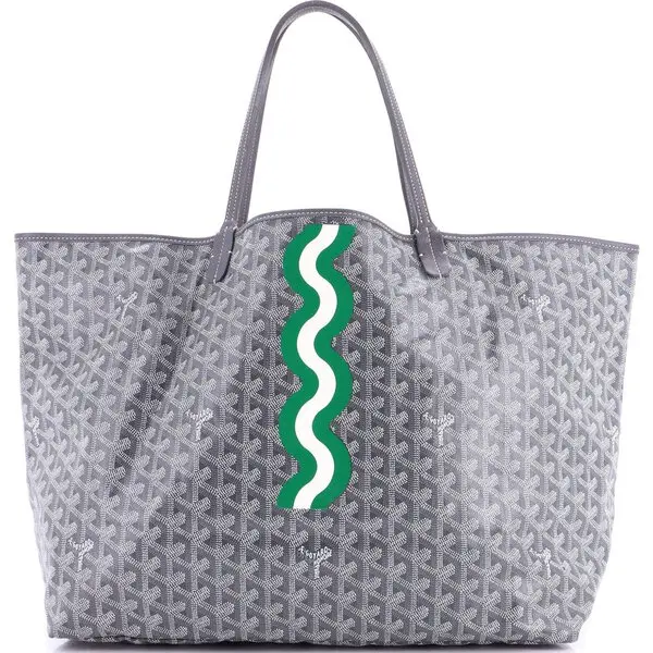 Goyard Saint Louis Gm Tote Printed Coated Canvas - Gray