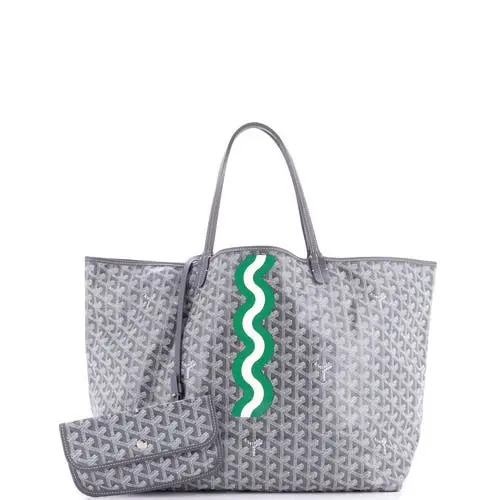 Goyard Saint Louis Gm Tote Printed Coated Canvas - Gray