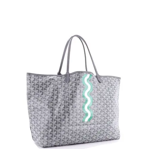 Goyard Saint Louis Gm Tote Printed Coated Canvas - Gray