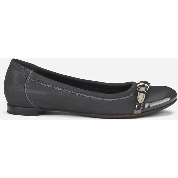 Agl Monika Cap Toe Ballet Flat - Coal