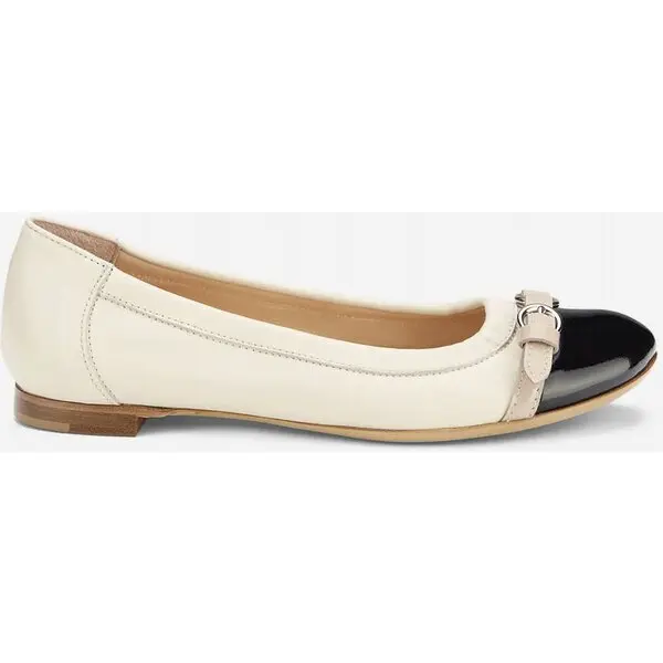 Agl Monika Cap Toe Ballet Flats - Ivory