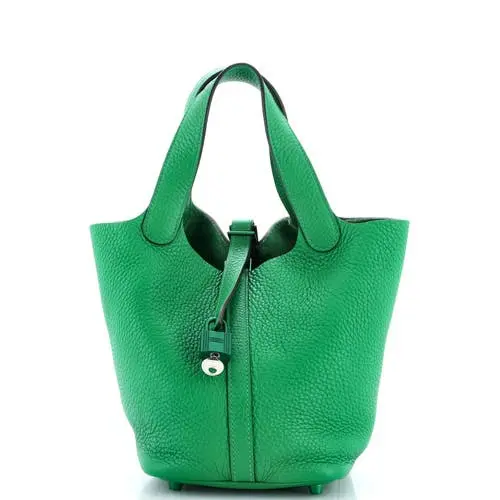 Hermès Picotin Lock Bag Clemence Pm - Green