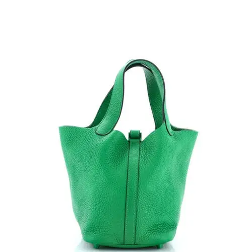 Hermès Picotin Lock Bag Clemence Pm - Green