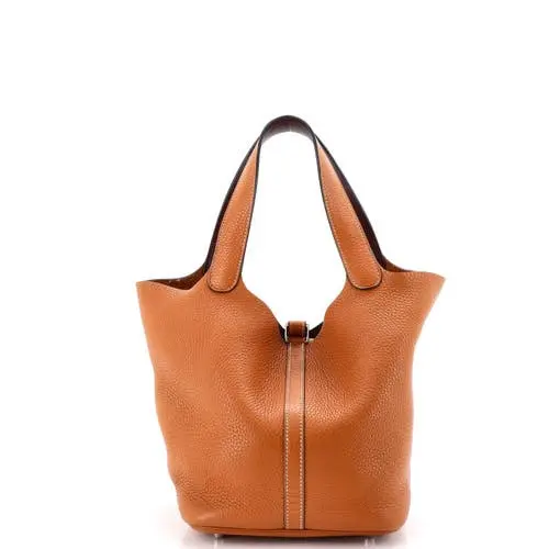 Hermès Picotin Lock Bag Clemence Mm - Toffee