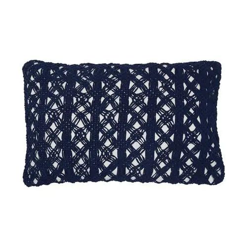 C&F HOME Clyde Handcrafted Accent Pillow - Dark Blue