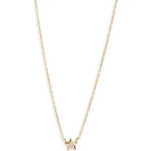 Argento Vivo Lab Grown Diamond Star Pendant Necklace - Gold