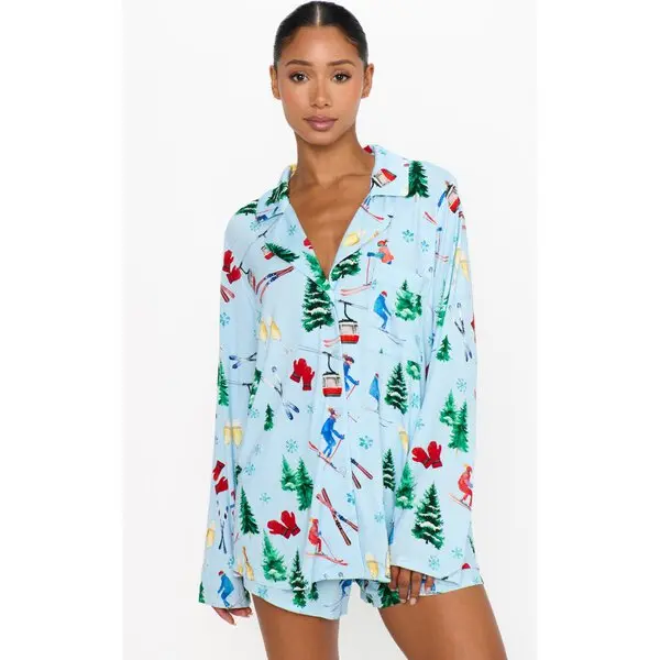 Show Me Your Mumu Favorite Pj Set - Slopes And Sips Jersey
