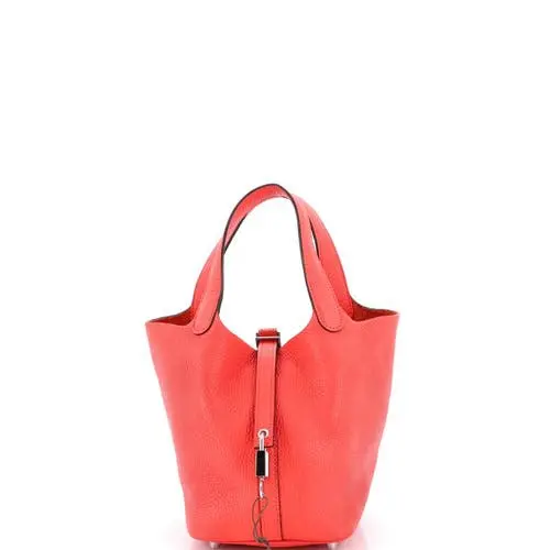 Hermès Picotin Lock Bag Clemence Pm - Red