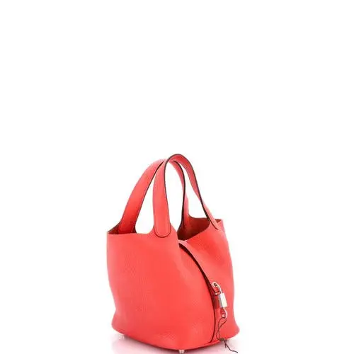 Hermès Picotin Lock Bag Clemence Pm - Red