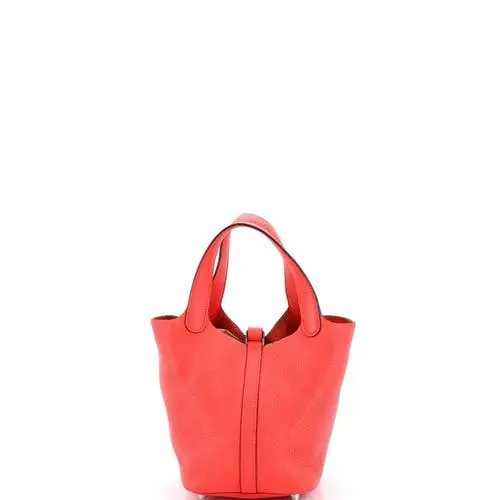 Hermès Picotin Lock Bag Clemence Pm - Red