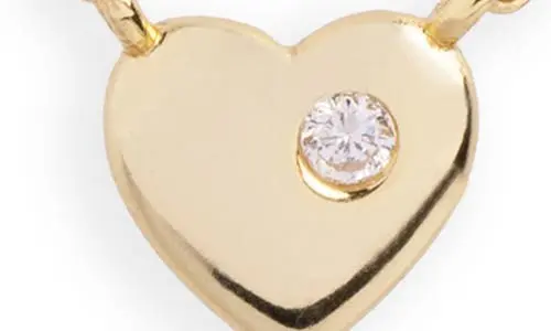 Argento Vivo Lab-grown Diamond Heart Pendant Necklace
