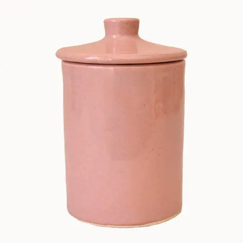 APARTMENT F Handcrafted Ceramic Canister - Dusty Rose - Small