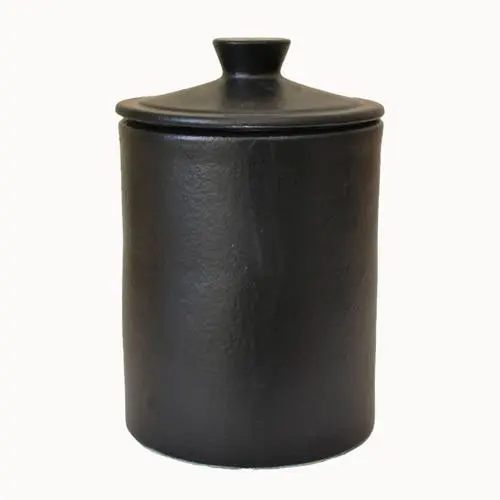 APARTMENT F Handcrafted Ceramic Canister - Matte Black - Large