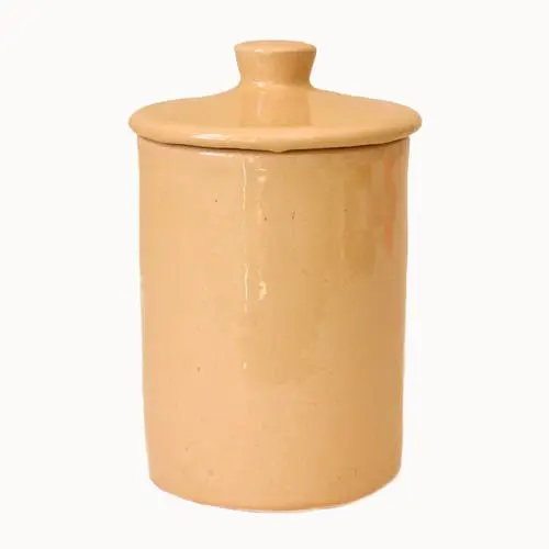 APARTMENT F Handcrafted Ceramic Canister - Sand - Small