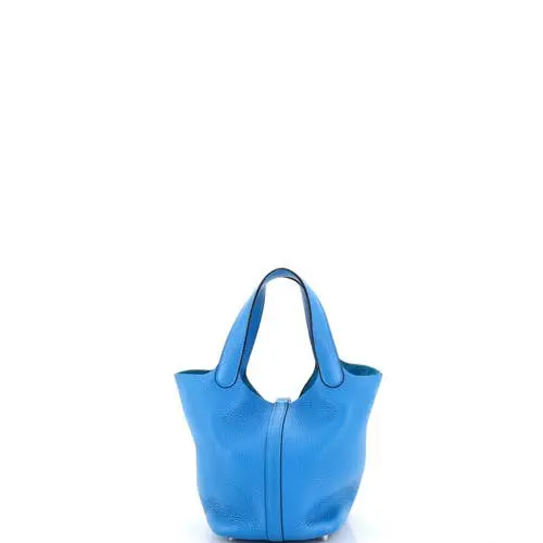 Hermès Picotin Lock Bag Clemence Pm - Blue