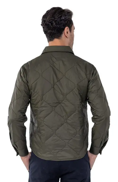 MEMBERS ONLY Quilted Shirt Jacket - Olive