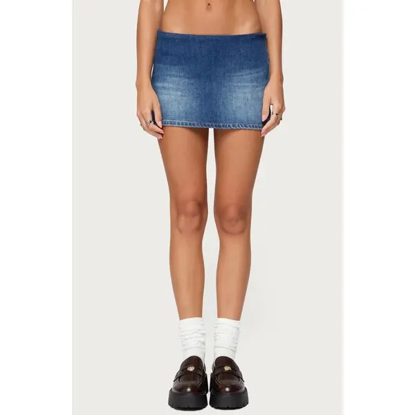 EDIKTED Archie Stretch Denim Skort