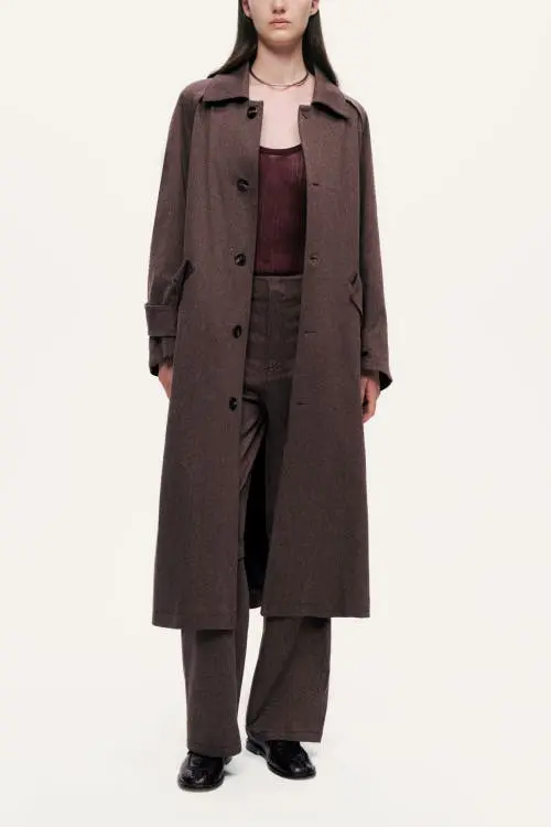 NOCTURNE Single-breasted Trench Coat