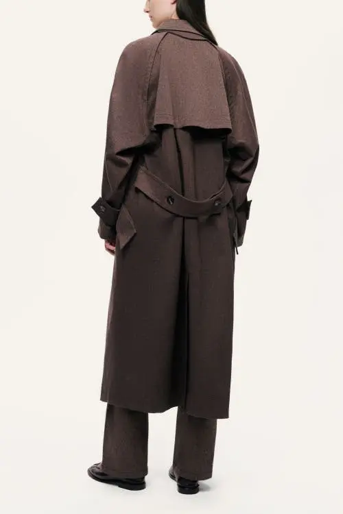 NOCTURNE Single-breasted Trench Coat