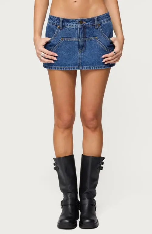 EDIKTED Denim Mini Skort