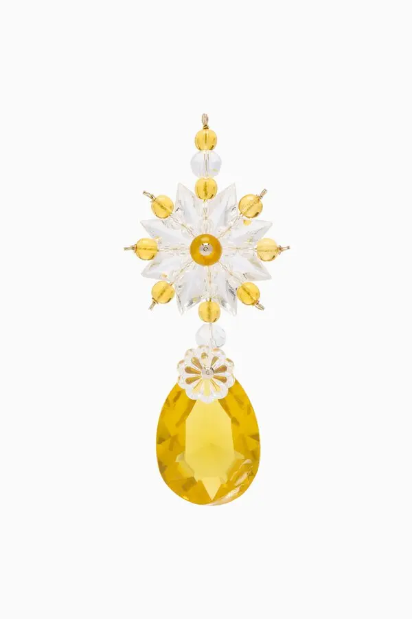 Ulla Johnson Lobmeyr Crystal Ornament - Yellow Crystal