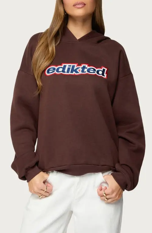 EDIKTED Oversized Hoodie With Embroidered Logo