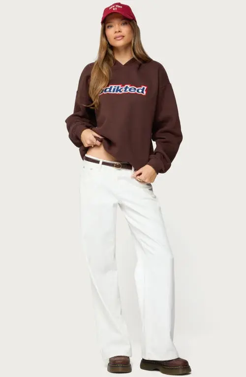 EDIKTED Oversized Hoodie With Embroidered Logo