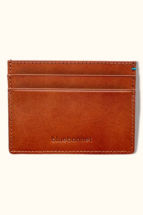 BLUEBONNET The Toscano Italian Leather Card Wallet - Tuscan Tan