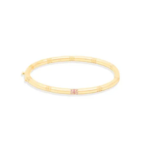 CAMPBELL + CHARLOTTE Crew Diamond Bangle Bracelet - Sapphire- Gold