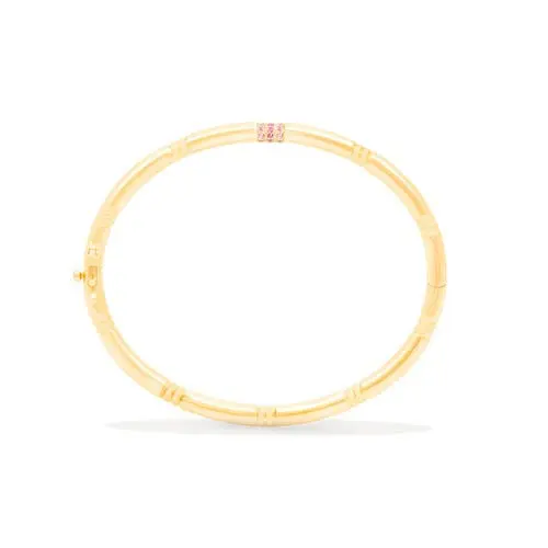 CAMPBELL + CHARLOTTE Crew Diamond Bangle Bracelet - Sapphire- Gold