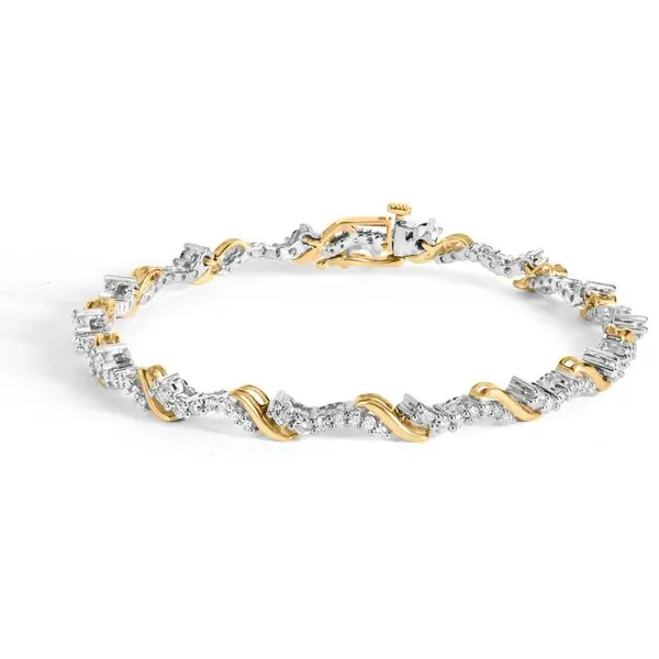 HAUS OF BRILLIANCE 10k Gold 2.00 Cttw Diamond Link Bracelet - Yellow