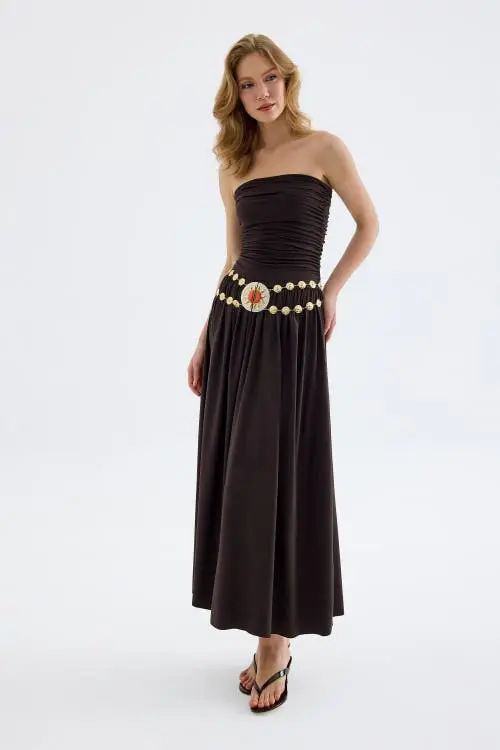 MONLICIA Aluna Strapless Stretch Maxi Dress