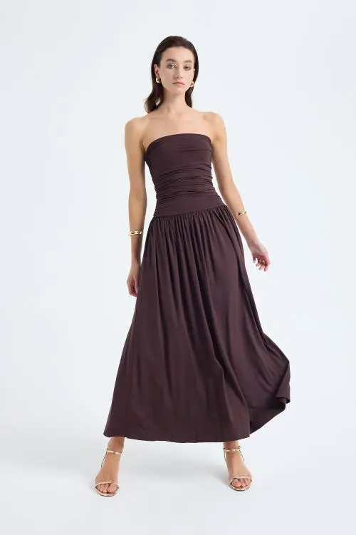 MONLICIA Aluna Strapless Stretch Maxi Dress