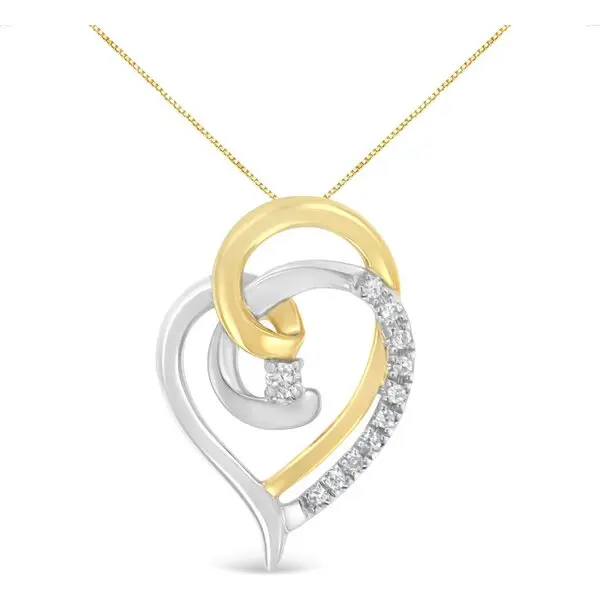 HAUS OF BRILLIANCE 10k Gold Diamond Accent Heart Pendant Necklace - Yellow