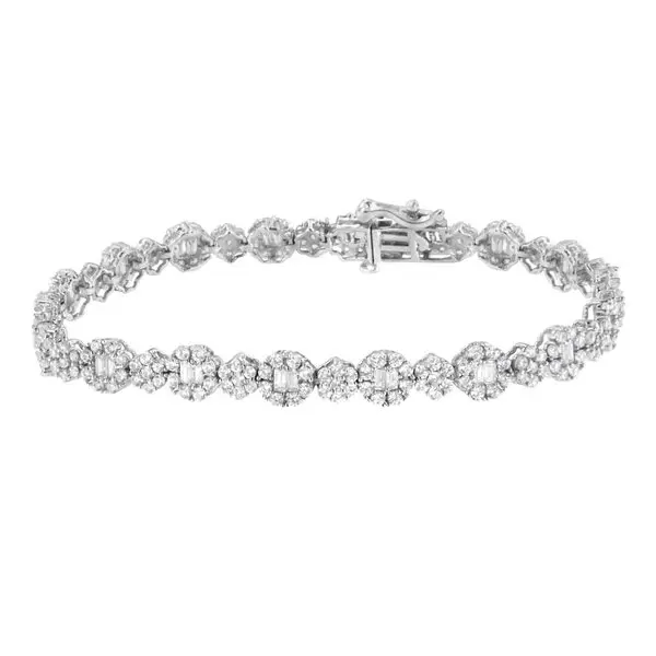 HAUS OF BRILLIANCE 10k Gold 4.0 Cttw Diamond Link Bracelet - White