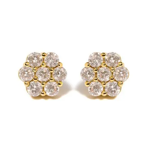 HAUS OF BRILLIANCE 14k White Gold 3.0 Cttw Diamond Stud Earrings - Yellow