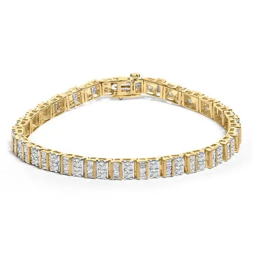 HAUS OF BRILLIANCE 10k Gold 4.0 Cttw Diamond Tennis Bracelet - Yellow
