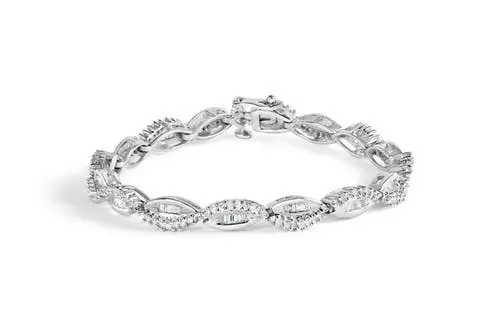 HAUS OF BRILLIANCE 14k Gold 2.00 Cttw Diamond Link Bracelet - White