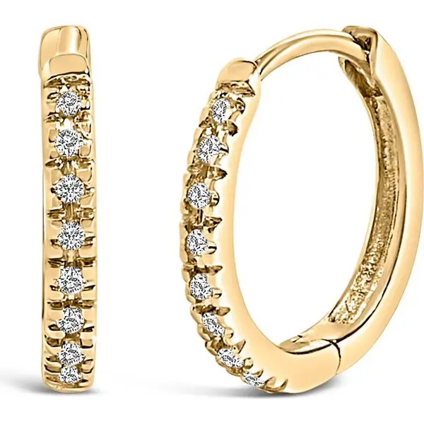 HAUS OF BRILLIANCE 14k Gold 0.18 Ctw Diamond Huggie Hoop Earrings - Yellow