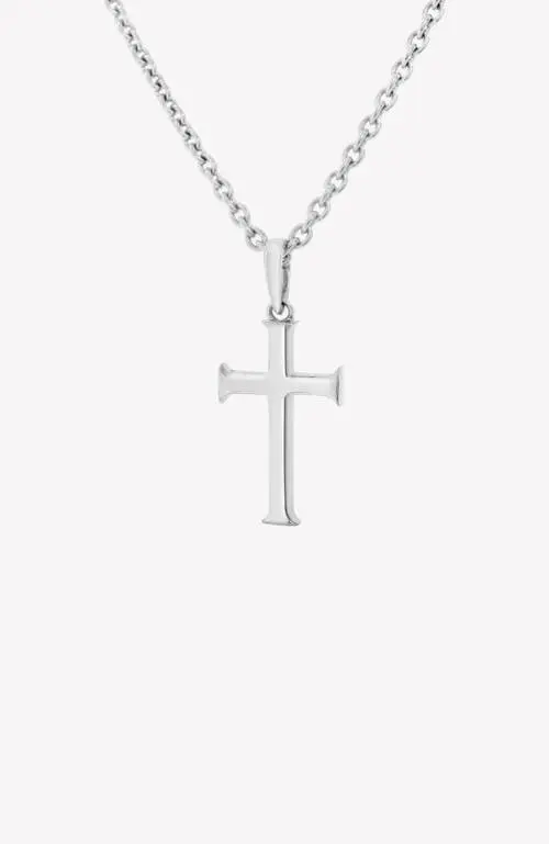 RIZEN JEWELRY Large Cross Pendant Necklace - Sterling Silver