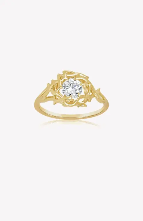 RIZEN JEWELRY Crown Of Thorns Statement Ring - 18k Gold Plated