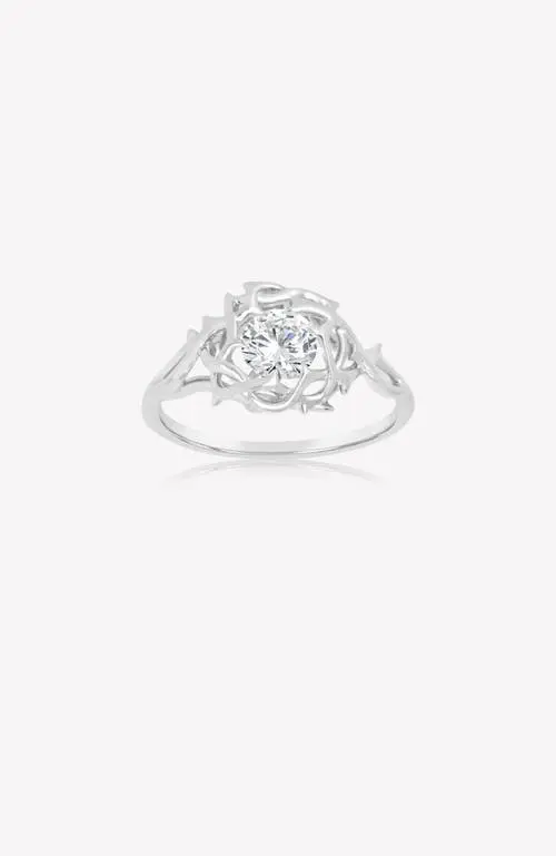 RIZEN JEWELRY Crown Of Thorns Statement Ring - Sterling Silver