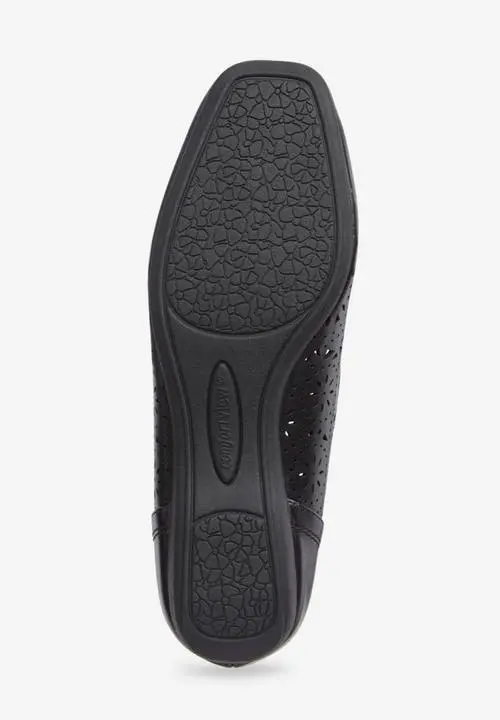 COMFORTVIEW The Laurell Slip-on Flat - Black