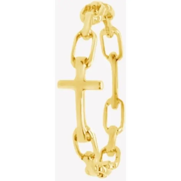RIZEN JEWELRY Chain Breaker Cross Ring - 18k Gold Plated