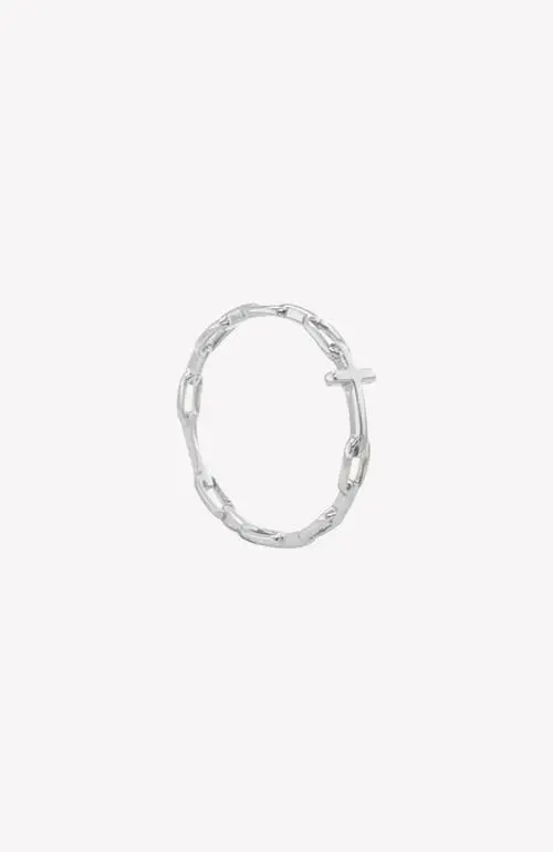 RIZEN JEWELRY Chain Breaker Cross Ring - Sterling Silver
