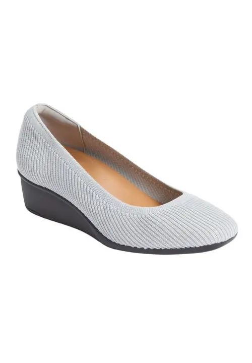 COMFORTVIEW Rowen Slip On Pump - Silver Metallic