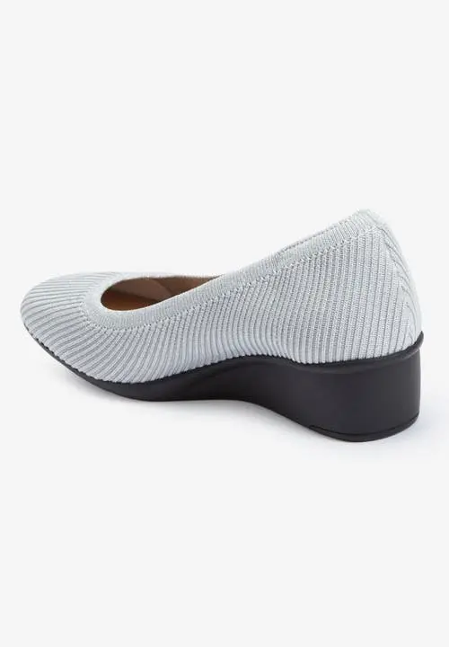 COMFORTVIEW The Rowen Slip-on Pump - Silver Metallic